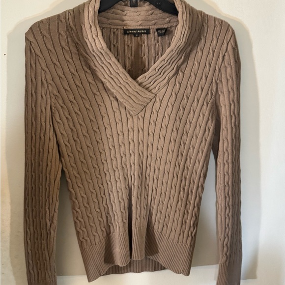 JEANNE PIERRE | Sweaters | Jeanne Pierre Cowl Neck Sweater In Brown ...